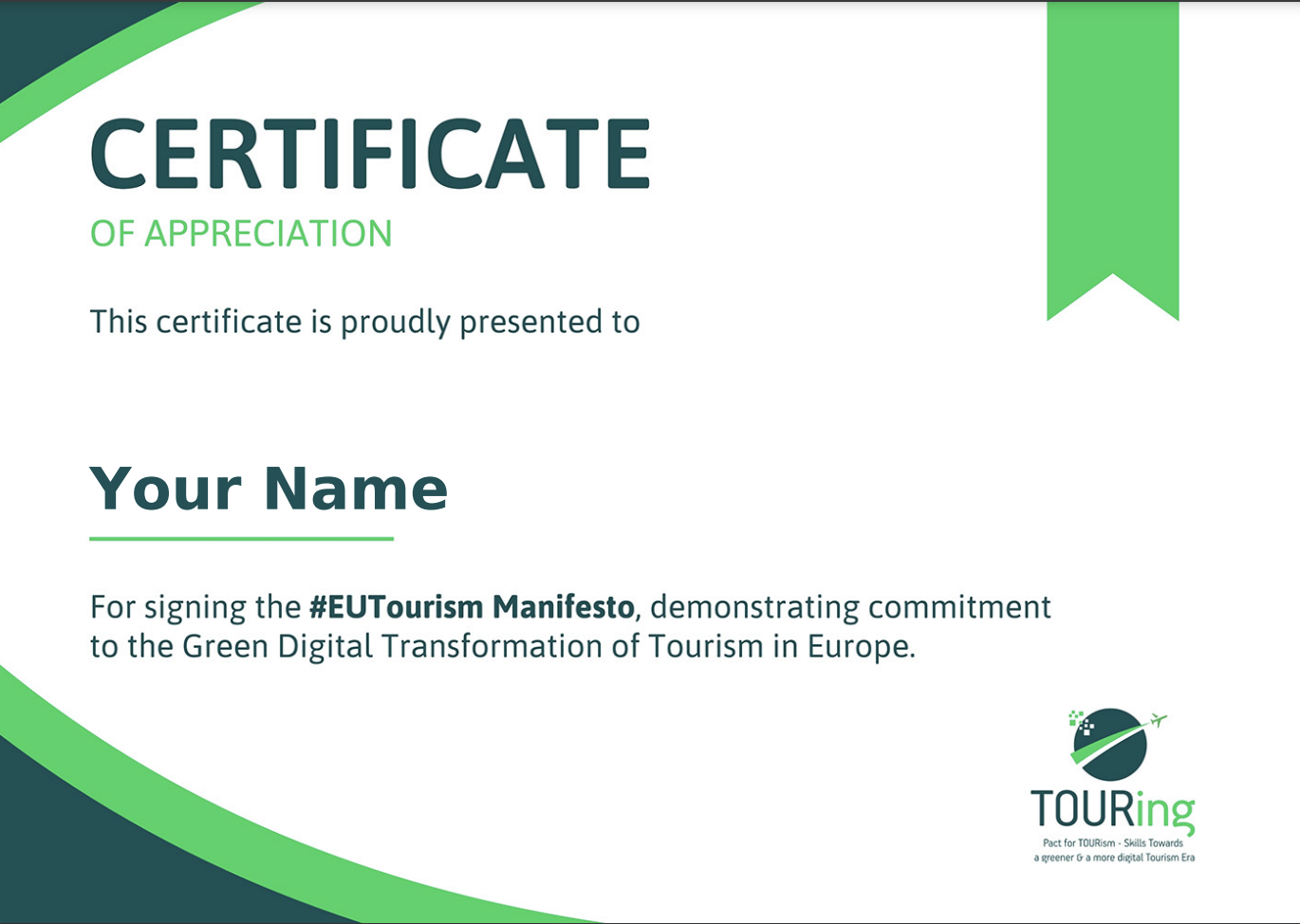TOURING PROJECT – Skills Towards a Greener & a More Digital Tourism Era